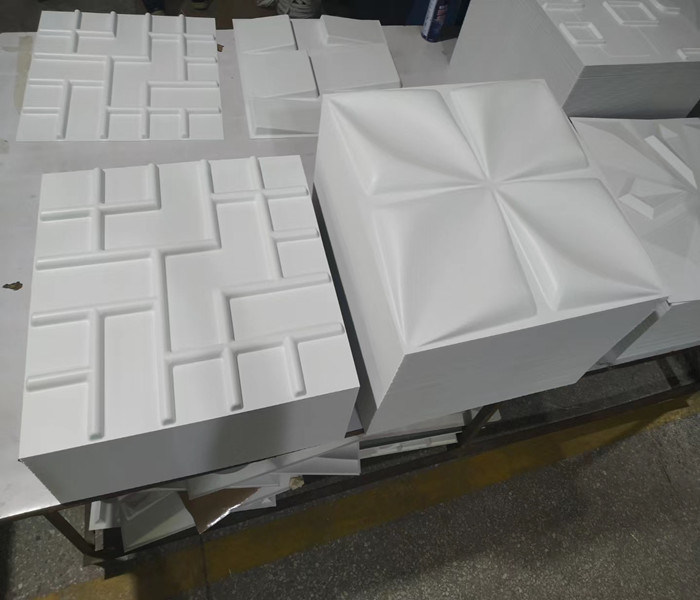 50cm*50cm Green High Streng 3D PVC Decoration Wall Panel For TV background